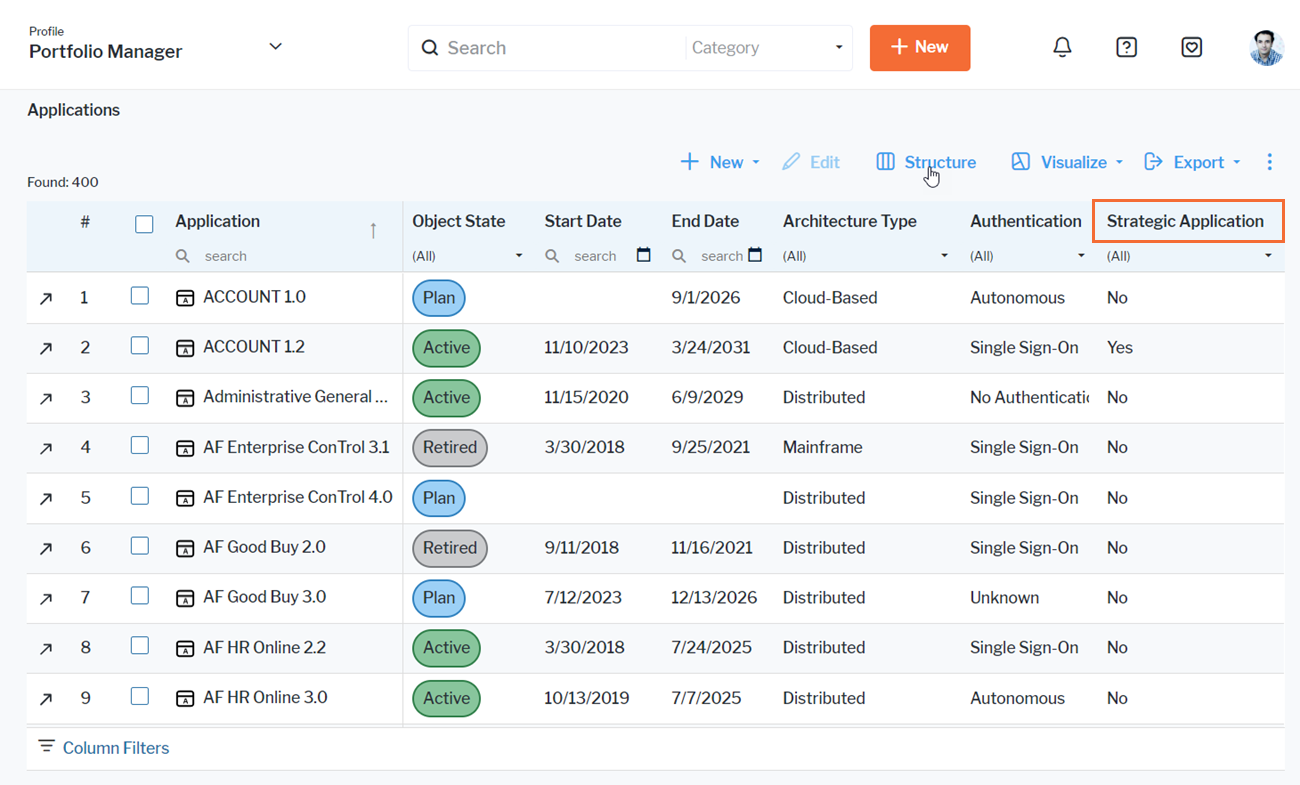 Add and remove columns